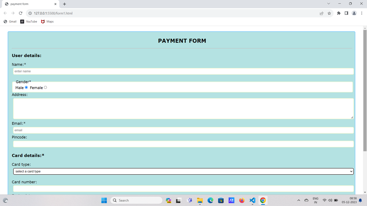 I Will Create Forms For Your Website Using Html Css Javascript