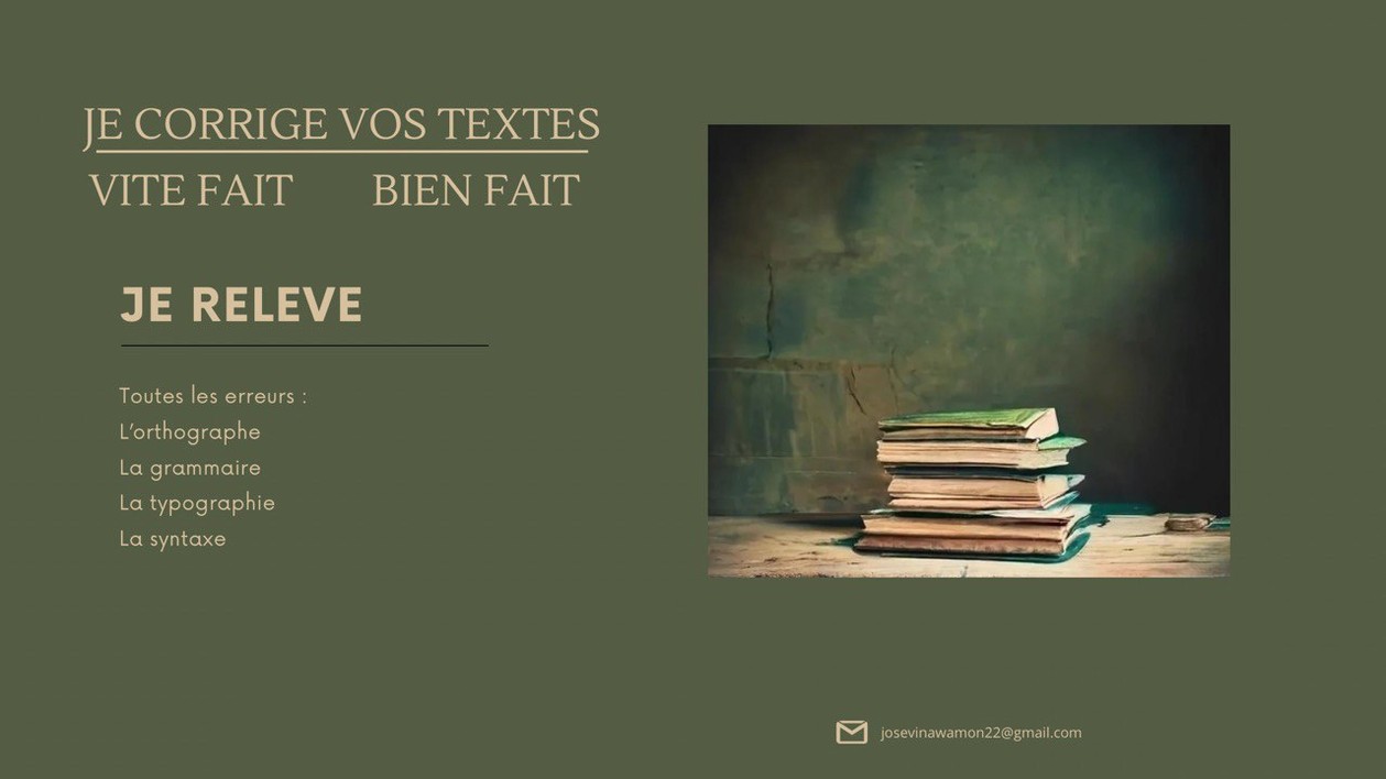 Je vais CORRIGER DE FAÇON PRO ET PROPRE VOS TEXTES par JoseVINAWAMON
