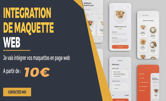 Je vais intégrer votre maquette PSD XD FIGMA Image en utilisant HTML