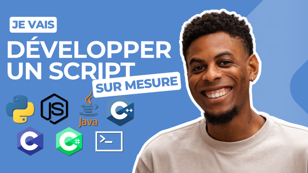 Je vais développer un script sur mesure en Python JavaScript C CPP