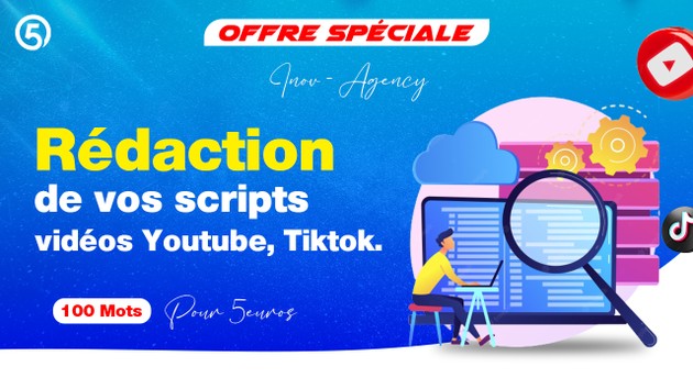 Je vais rédiger les scripts de vos vidéos par Yanik Redact