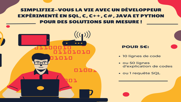 Je vais créer du code personnalisé en utilisant SQL C CPP C Java