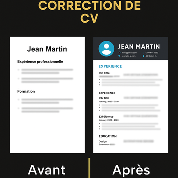 Je vais corriger et mettre en page votre CV de manière professionnelle ...