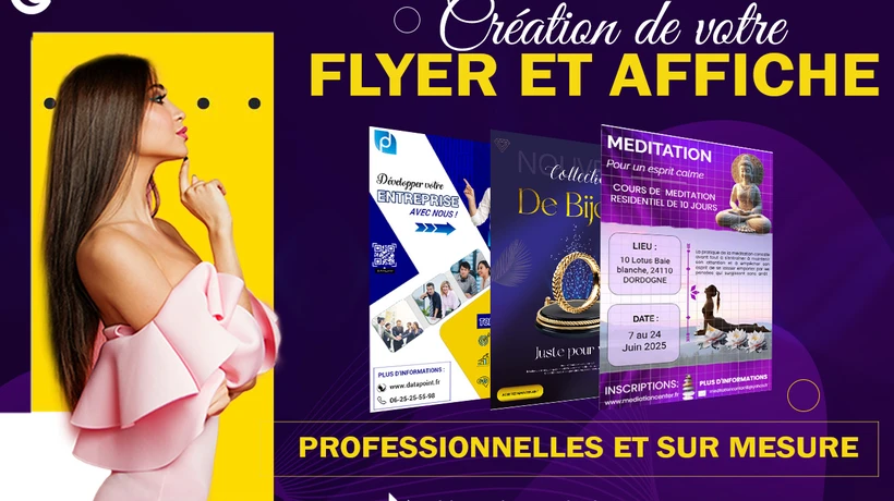 Je vais créer vos flyers et affiches personnalisés conçus sur mesure ...
