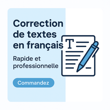 Je vais corriger, améliorer et reformuler vos textes en français avec ...