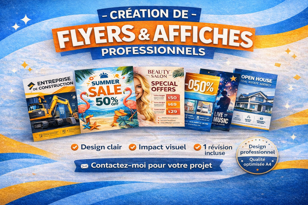 Je vais créer un flyer ou une affiche professionnelle pour promouvoir ...