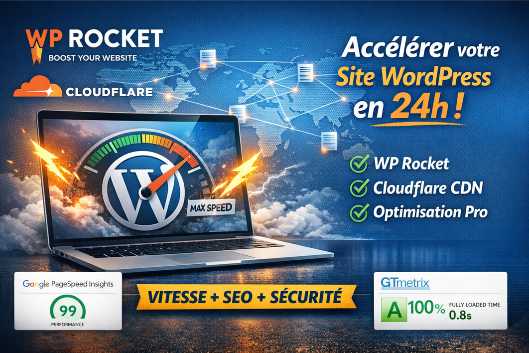 Je vais installer seulement WP Rocket avec licence pro pour accélérer ...