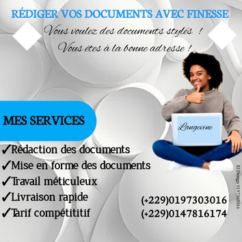 Je vais faire la mise en forme de vos documents Word par ADIMOU_Langevine