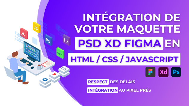 Je vais intégrer votre maquette psd xd figma en HTML / CSS / Javascript par sofiane_dev