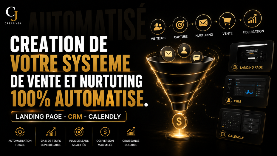 Je vais créer votre page de vente et tunnel systeme io par cjcreatives