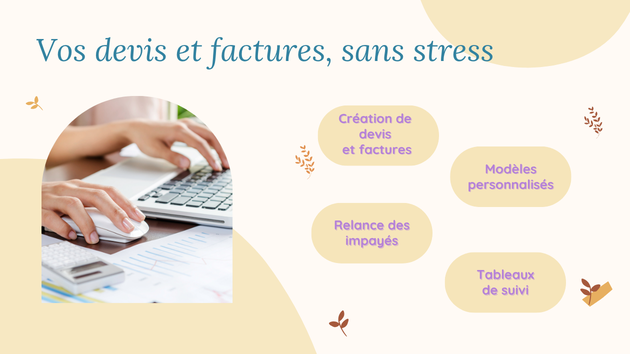 Je vais créer des devis / factures et relancer les clients par Amandine ...