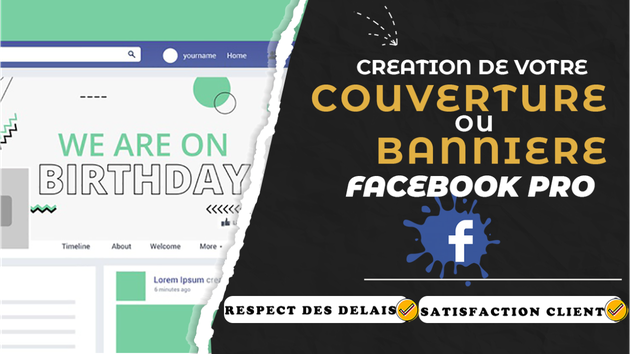 Je vais créer votre photo de COUVERTURE FACEBOOK professionnelle avec ...