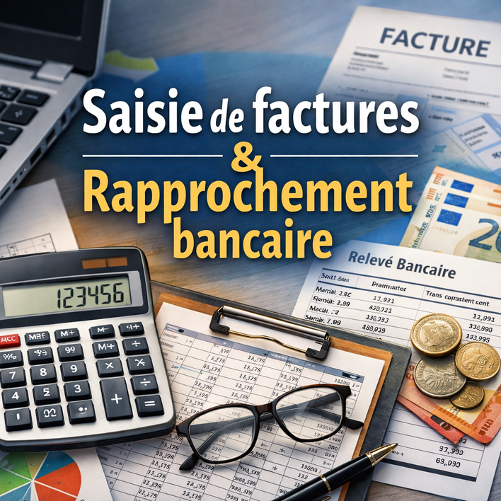 Je vais faire la saisie de vos factures et le rapprochement bancaire ...