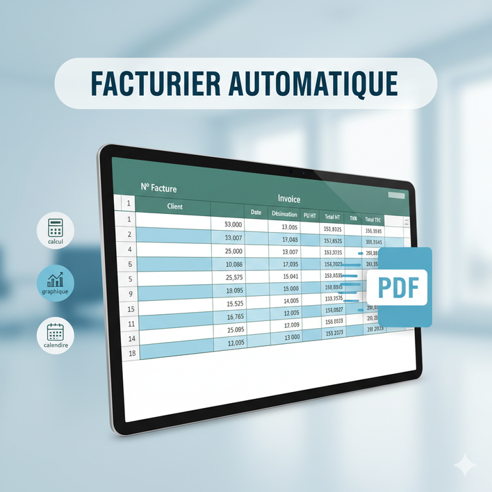 Je vais créer un facturier Excel automatique avec génération de ...