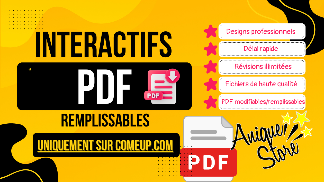 Je vais créer et personnaliser votre formulaire PDF interactif et ...