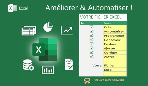 Je vais automatiser et optimiser votre fichier Excel par Formules et VBA sur mesure par BENYahya