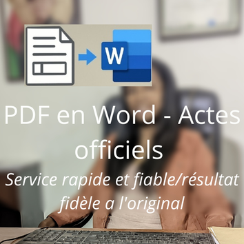 Je vais convertir vos documents pdf en fichier word modifiable par ...