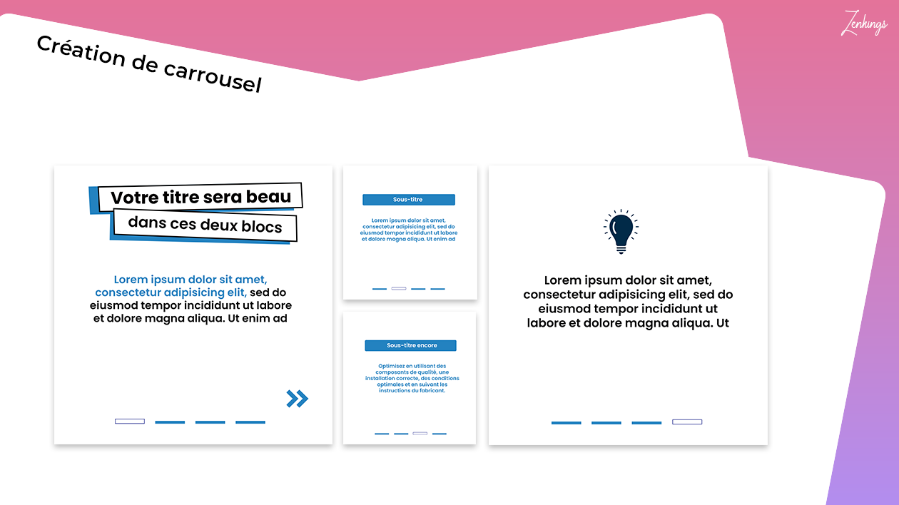 Je vais créer des visuels avec des textes ou mots inspirants pour vos ...