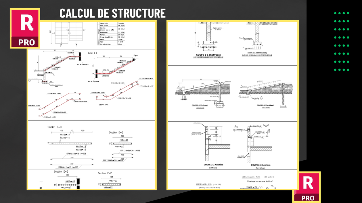 Je vais réaliser le calcul de structure complet pour votre bâtiment ...