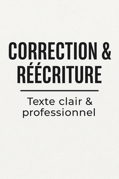 Je vais corriger et reformuler vos textes pour un rendu clair et ...