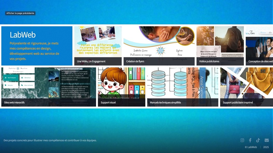 Je vais créer votre mini site ou application web interactive ...