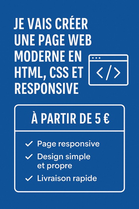 Je vais créer une page web moderne en HTML, CSS et responsive par YaojeanSergeSouang