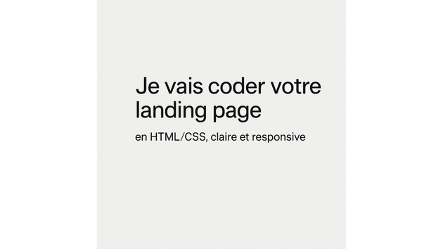 Je vais coder votre page web responsive en HTML/CSS, claire et élégante par GuttsieFilali