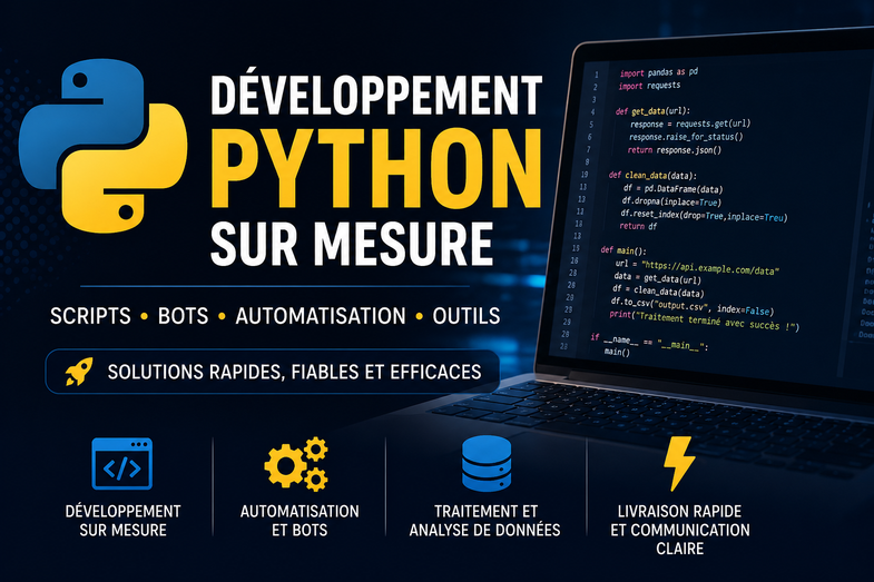 Je vais développer un script Python sur mesure pour automatiser vos ...