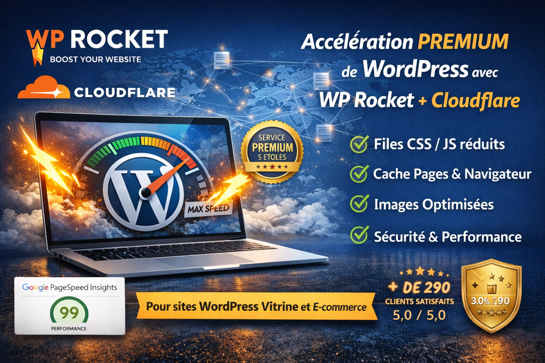 Je vais installer seulement WP Rocket avec licence pro pour accélérer ...