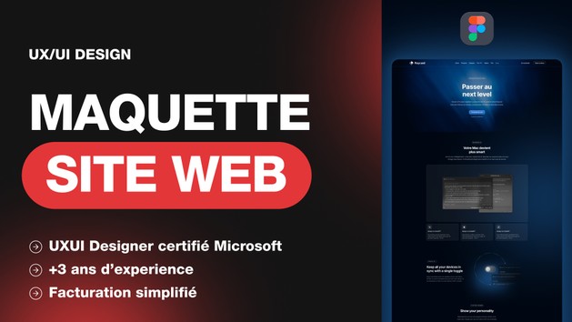 Je vais concevoir la maquette UX/UI de votre site web sur Figma par Paul_Yapi_