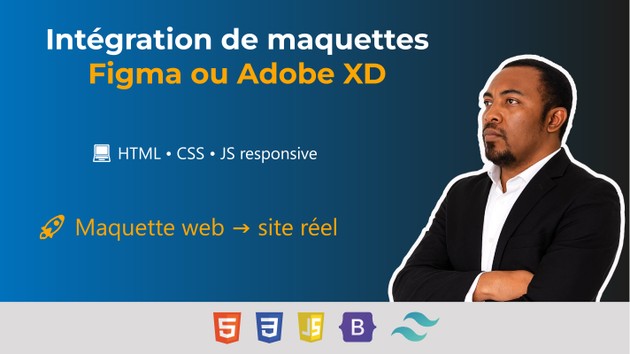 Je vais faire l'integration votre maquette Figma/XD en HTML, CSS, JS ...