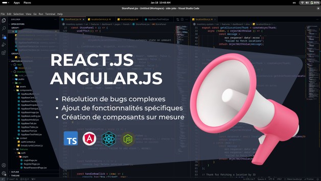 Je vais créer des composants uniques ou résoudre vos défis techniques en React et Angular par ...