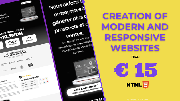 I will create your professional and responsive HTML/CSS website by ismailk