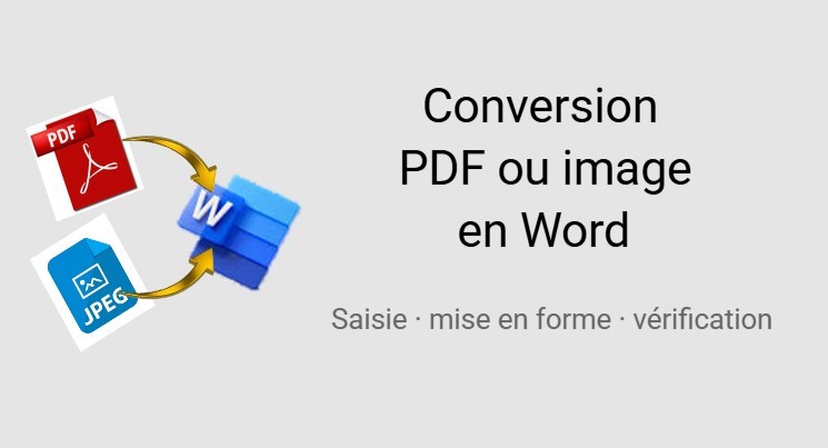 Je vais transformer vos fichiers PDF ou JPEG en document Word propre et ...