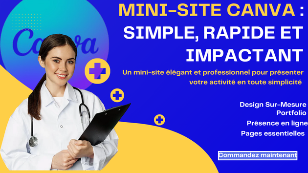 Je vais vous créer un mini-site professionnel avec Canva pour freelances, coachs ou consultant ...