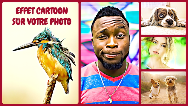 Je vais créer un effet cartoon sur 3 de vos photos par blueandapps