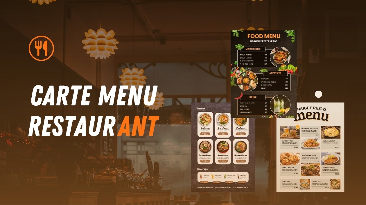 Je vais créer votre carte menu restaurant professionnelle pour imprimer ...