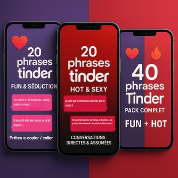 Je vais créer ton pack de phrases Tinder pour matcher et séduire par ...
