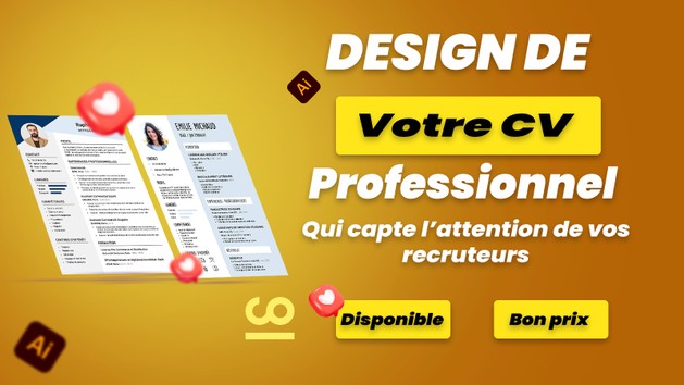 Je vais designer votre CV professionnel par ADJAHO_GISCARD