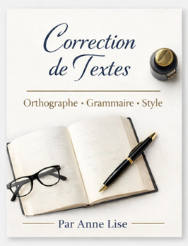 Je vais corriger et améliorer vos textes ex: orthographe, grammaire ...