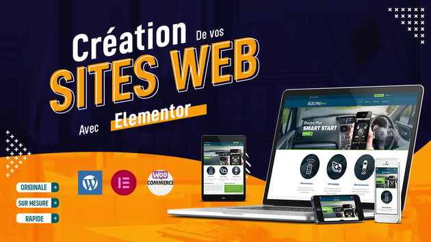 Je vais créer votre site web wordpress professionnel sur mesure avec Elementor par obin_brice