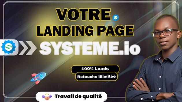 Je vais créer votre page de capture ou landing page système.io par ...