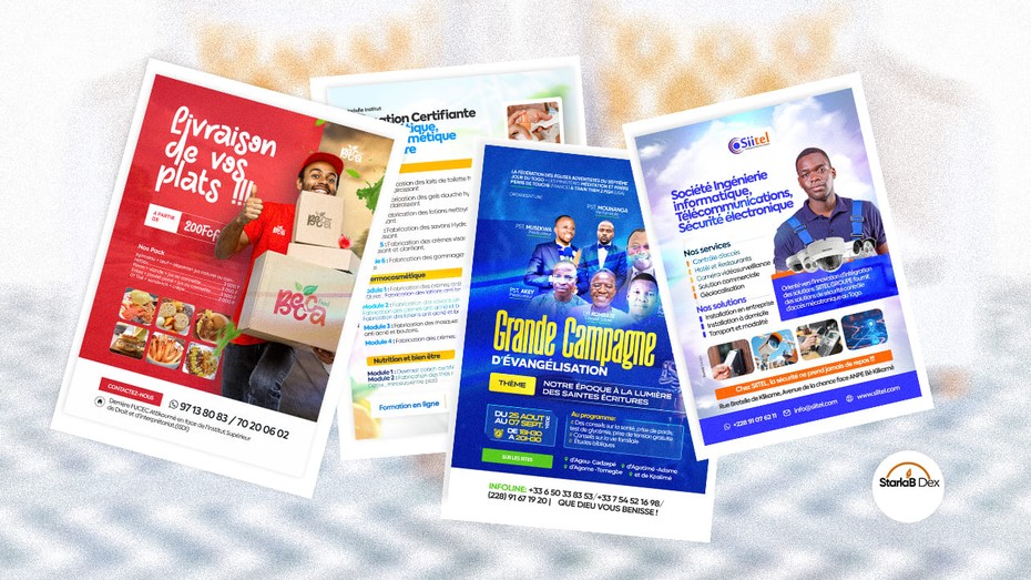 Je vais créer des affiches et flyers uniques pour votre communication ...
