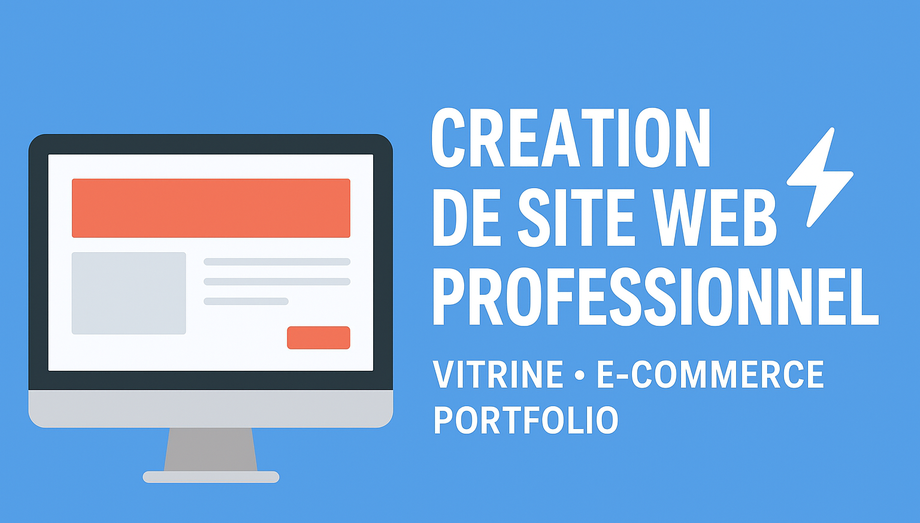Je vais créer votre site web professionnel vitrine, e-commerce ou portfolio moderne et ...