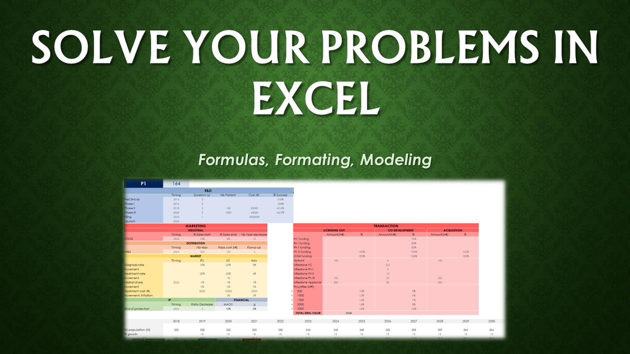 I will solve your problems in Excel by TommyR