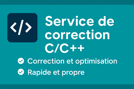 Je vais corriger et optimiser votre code C/Cpp rapidement et proprement par FerdinandATI