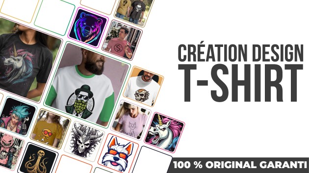 Je vais créer un design UNIQUE et IMPACTANT pour vos T-shirts en Print ...