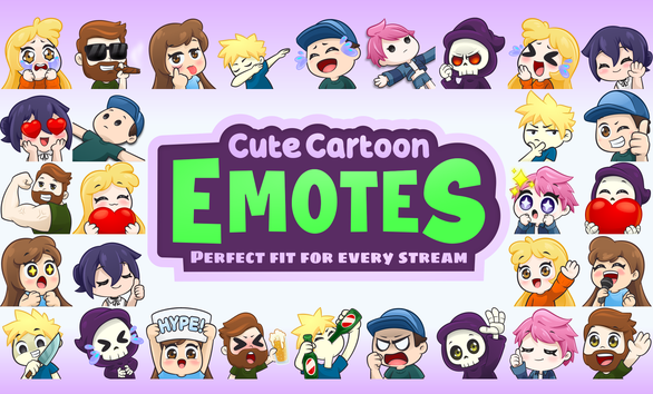 I will design custom twitch emotes and badges for streamers by Lyco