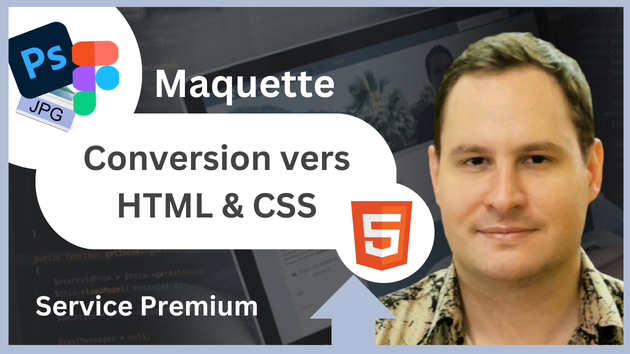 Je vais convertir votre maquette en HTML & CSS, depuis Figma / JPG / PSD / Photoshop par arommelaere