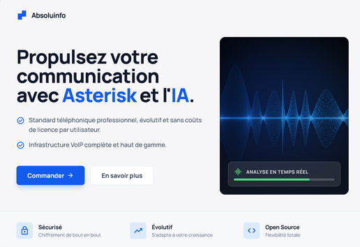 Je vais installer et configurer votre serveur de téléphonie IP Asterisk ...